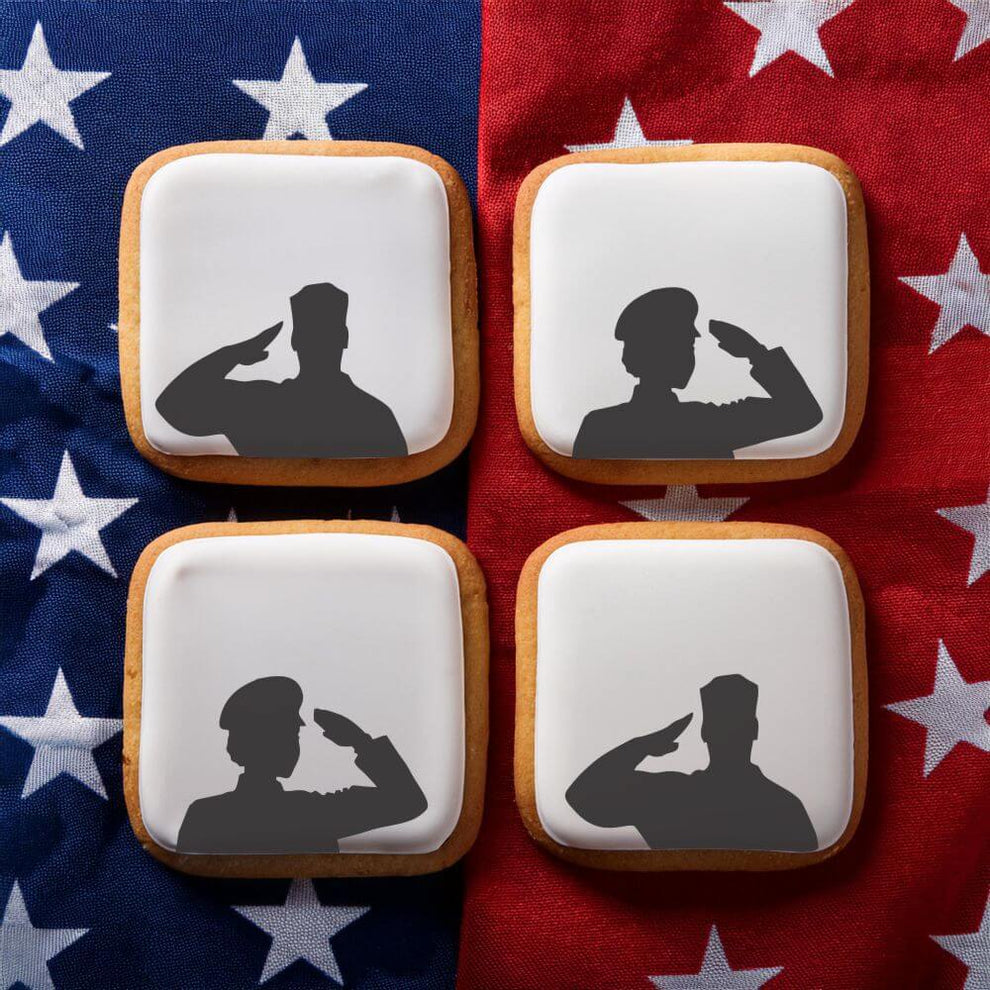 Saluting Soldier Cookie Stencil: Make Cookies for Memorial Day ...