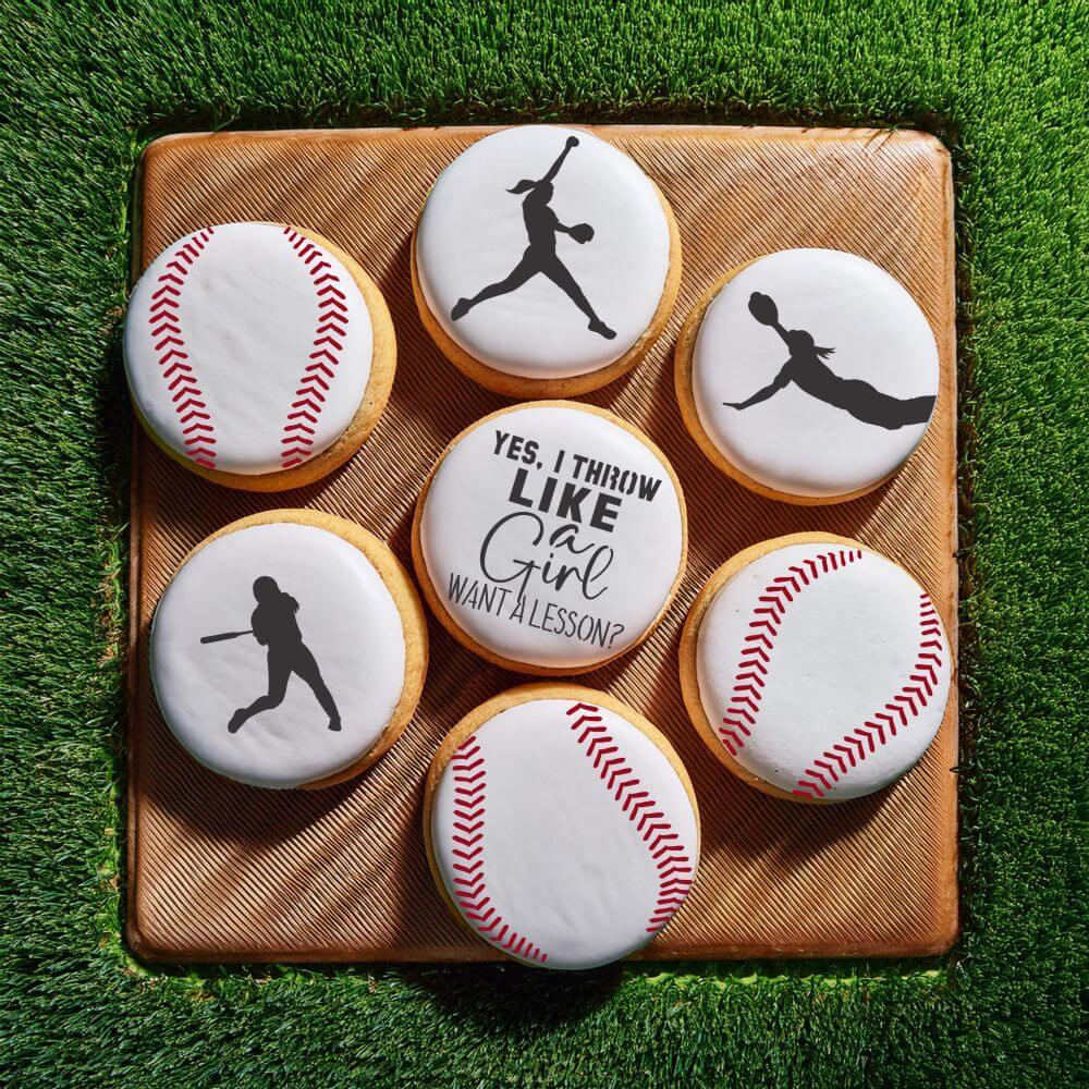 Softball Cookie Stencil Set: Decorate Softball Theme Cookies ...