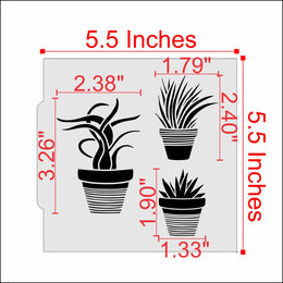 Potted Aloe Plant Stencil for Cookies – Confection Couture Stencils