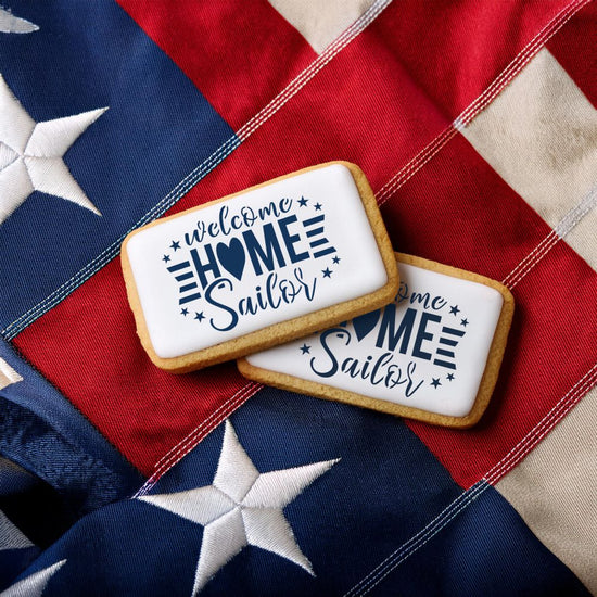 Welcome Home Sailor Cookie Stencil | US Navy Cookies – Confection ...