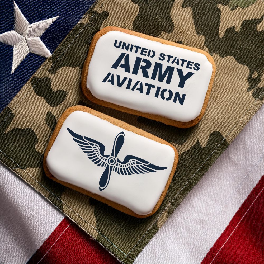 United States Army Aviation Cookie Stencil: Cookies for Army Aviators ...