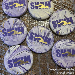 Swimmer Message Cookie Stencils | Swimmer Themed Cookies – Confection ...