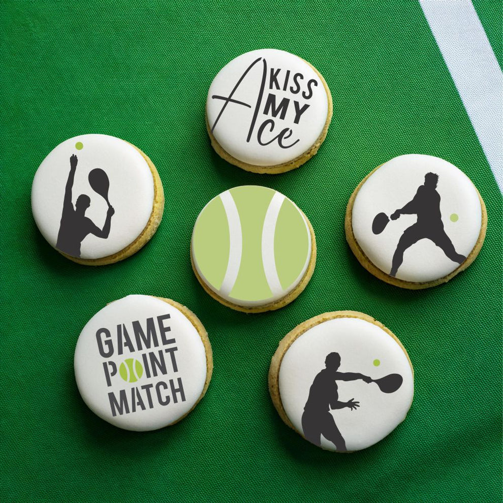 Men's Tennis Cookie Stencil Set: Decorate Tennis Cookies – Confection ...