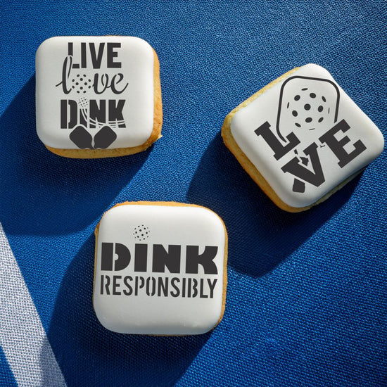 Pickleball Message Cookie Stencils: Decorate Pickleball Cookies ...