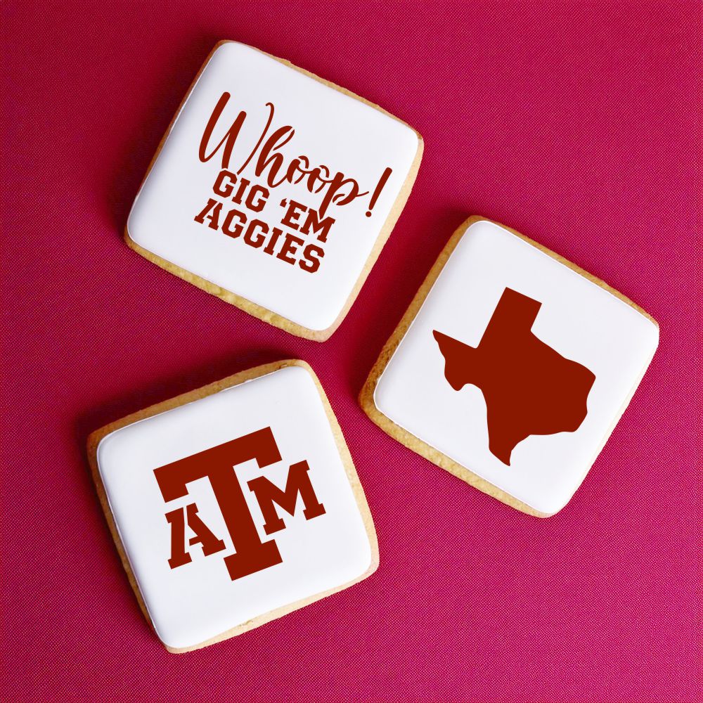 Aggies Cookie Stencil Set: Decorate Texas Football Cookies – Confection ...