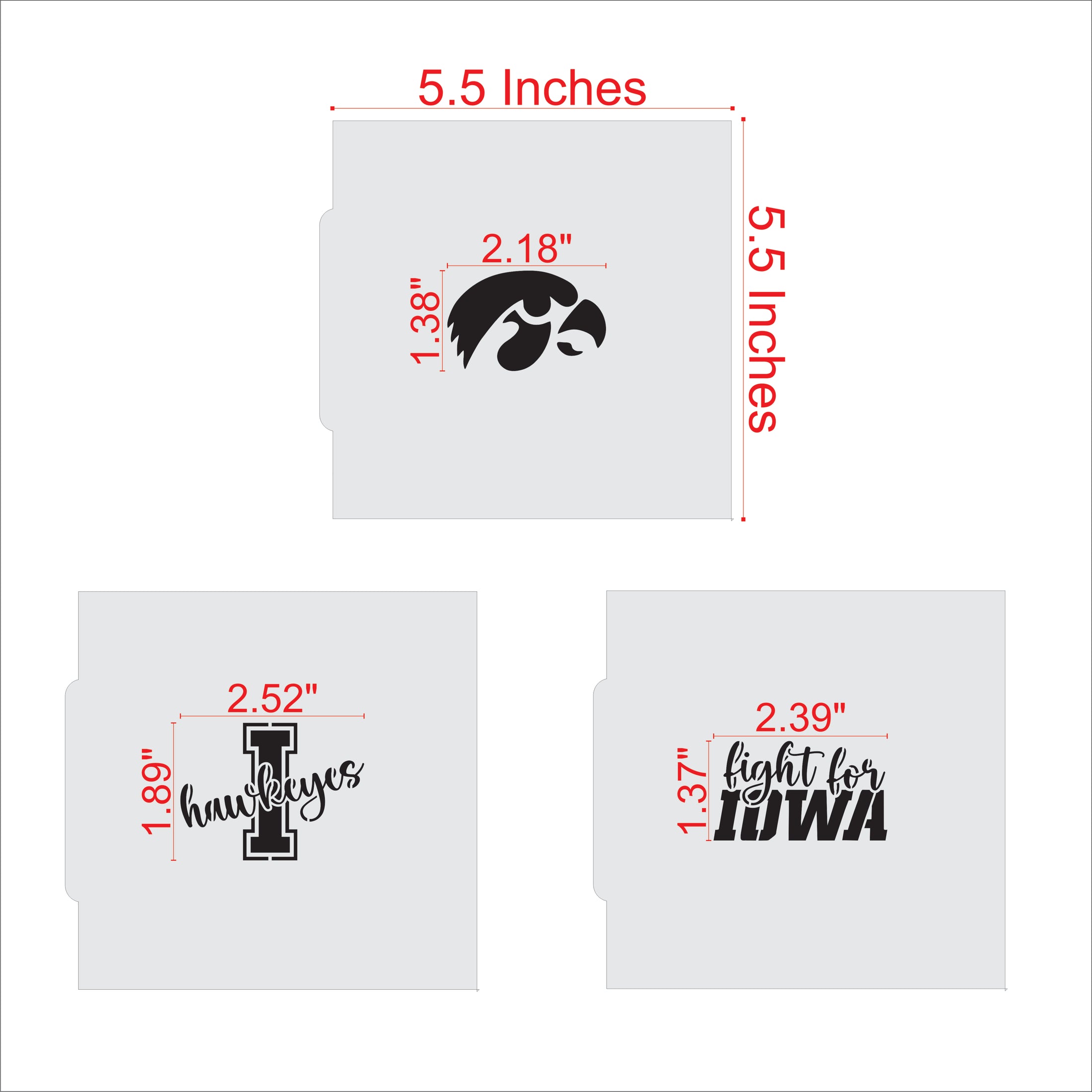 Hawkeyes Cookie Stencils| Iowa Cookie Stencils – Confection Couture ...