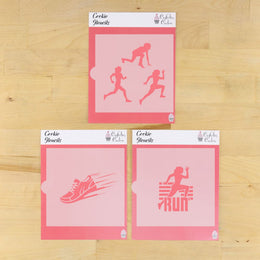 Female Runner Cookie Stencils: Decorate Cookies for Race Day ...