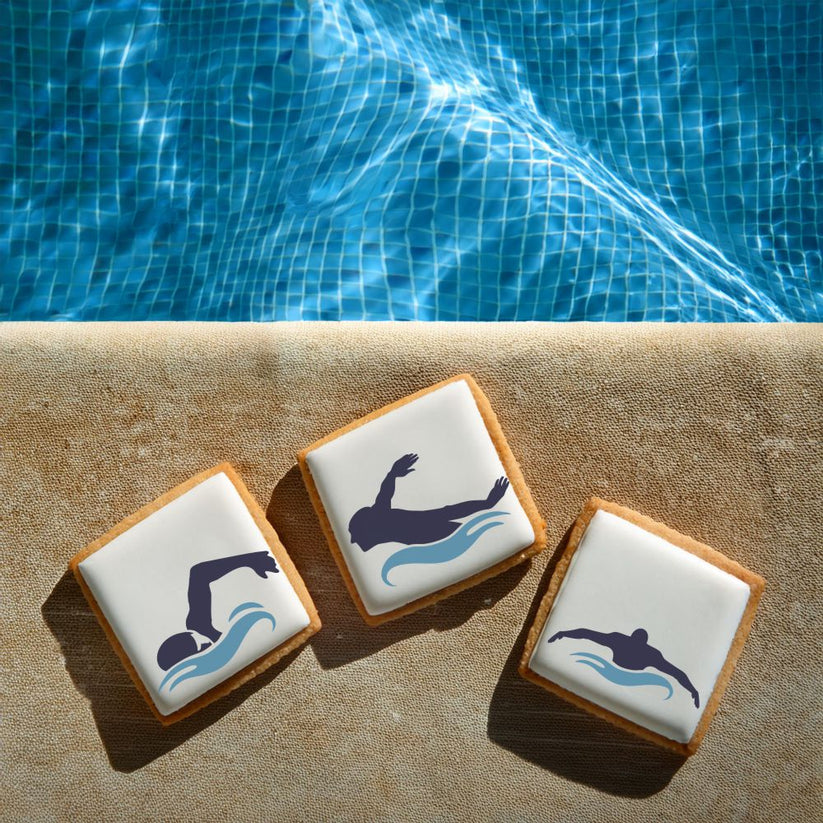 Swimmer Cookie Stencils: Decorate Swimming Theme Cookies – Confection ...