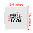 Party Like It's 1776 Cookie Stencil: Fun Fourth of July Stencils ...