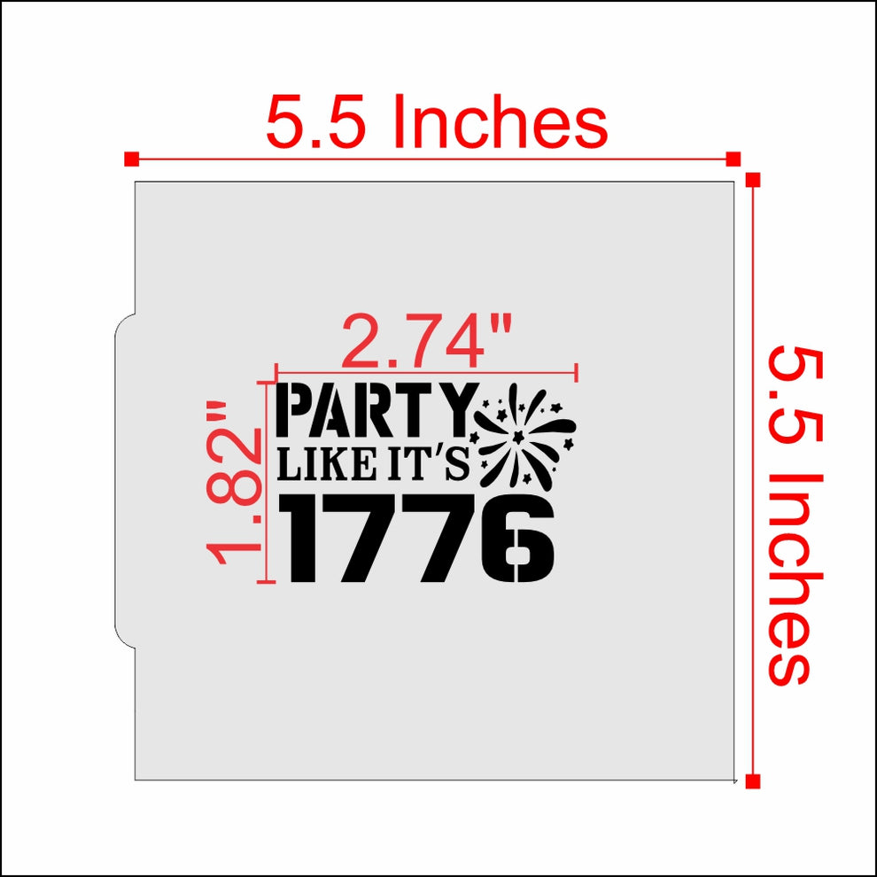 Party Like It's 1776 Cookie Stencil: Fun Fourth of July Stencils ...
