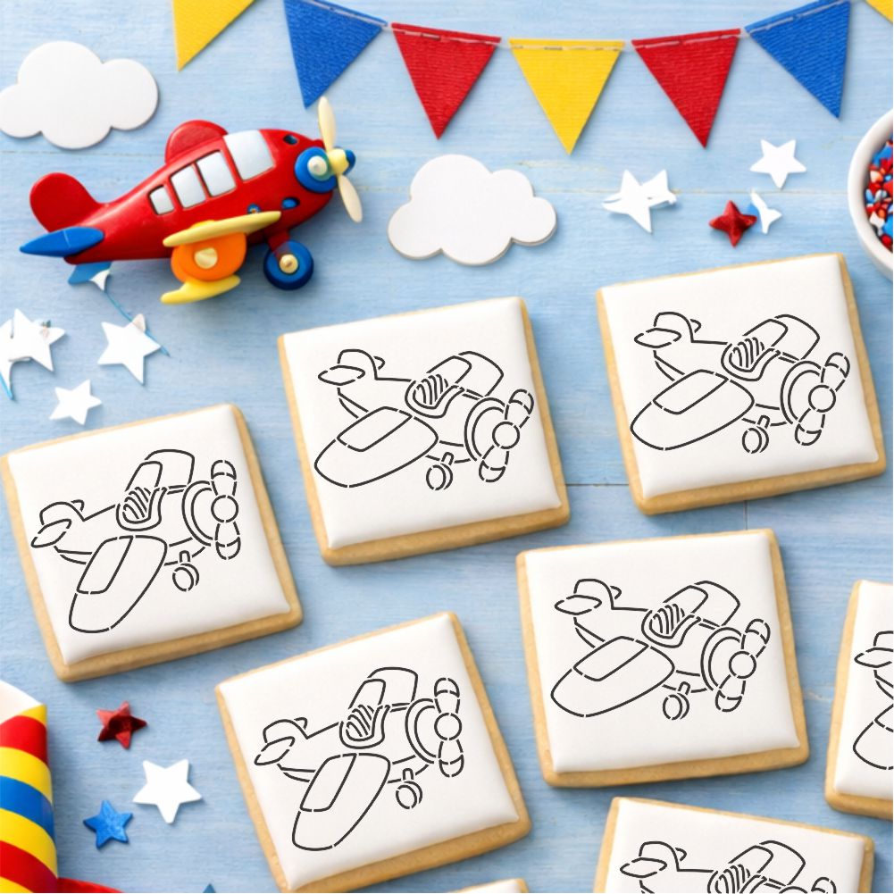 Airplane PYO Cookie Stencil | Cookies for Airplane Birthday ...