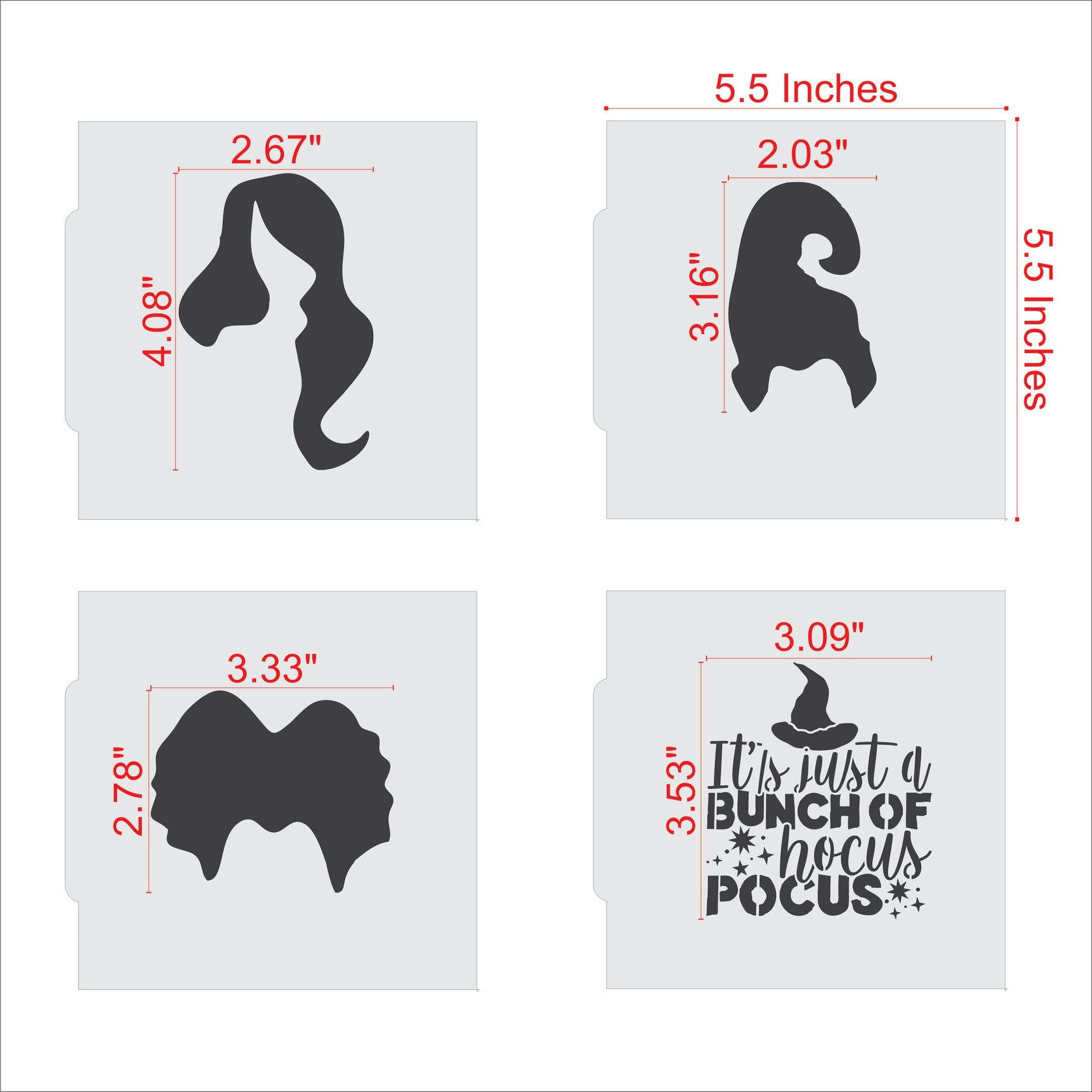 Hocus Pocus Stencil Set For Halloween Cookies – Confection Couture Stencils
