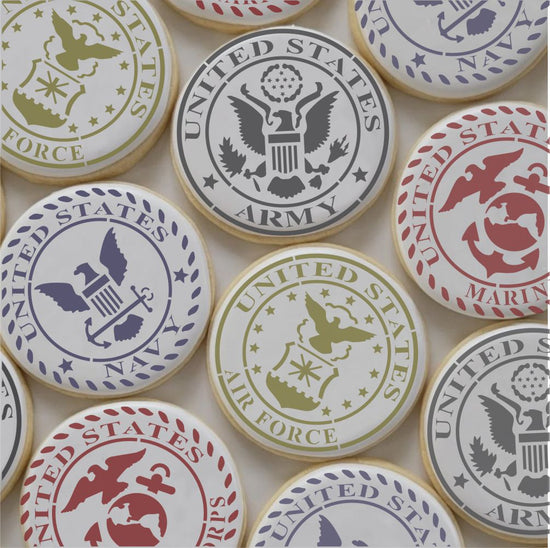 United States Military Seals Cookie Stencil Set | Military Cookies ...