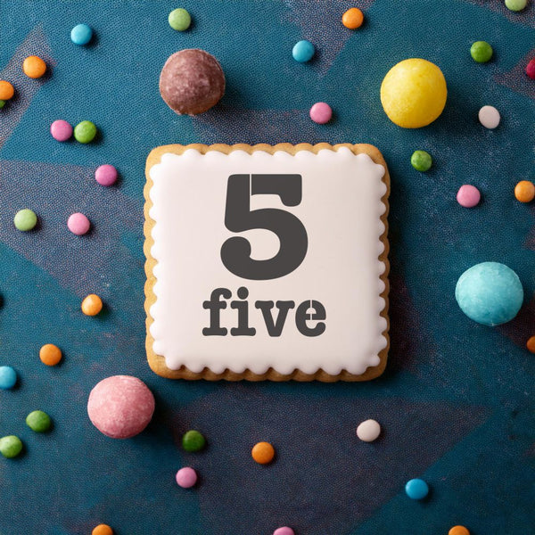 Number Five Cookie Stencil: Cookies for a 5th Birthday Party ...
