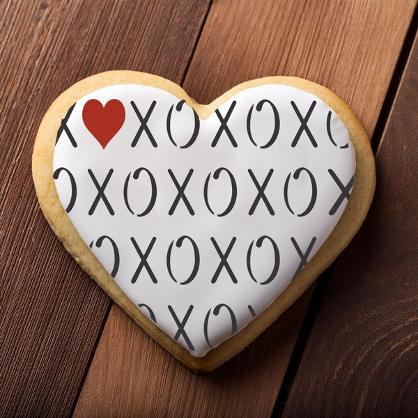 Hugs and Kisses Stencil for Valentine's Day Cookie Decorating ...