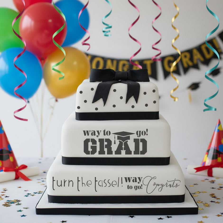 Graduation Cake Stencils | Confection Couture Stencils